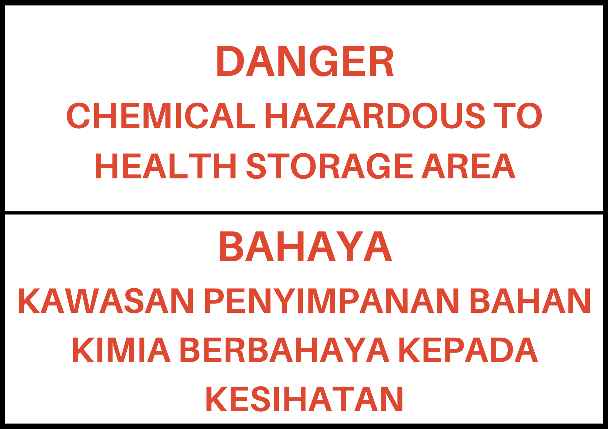 Warning Sign | CHEMICAL MANAGEMENT UNIT